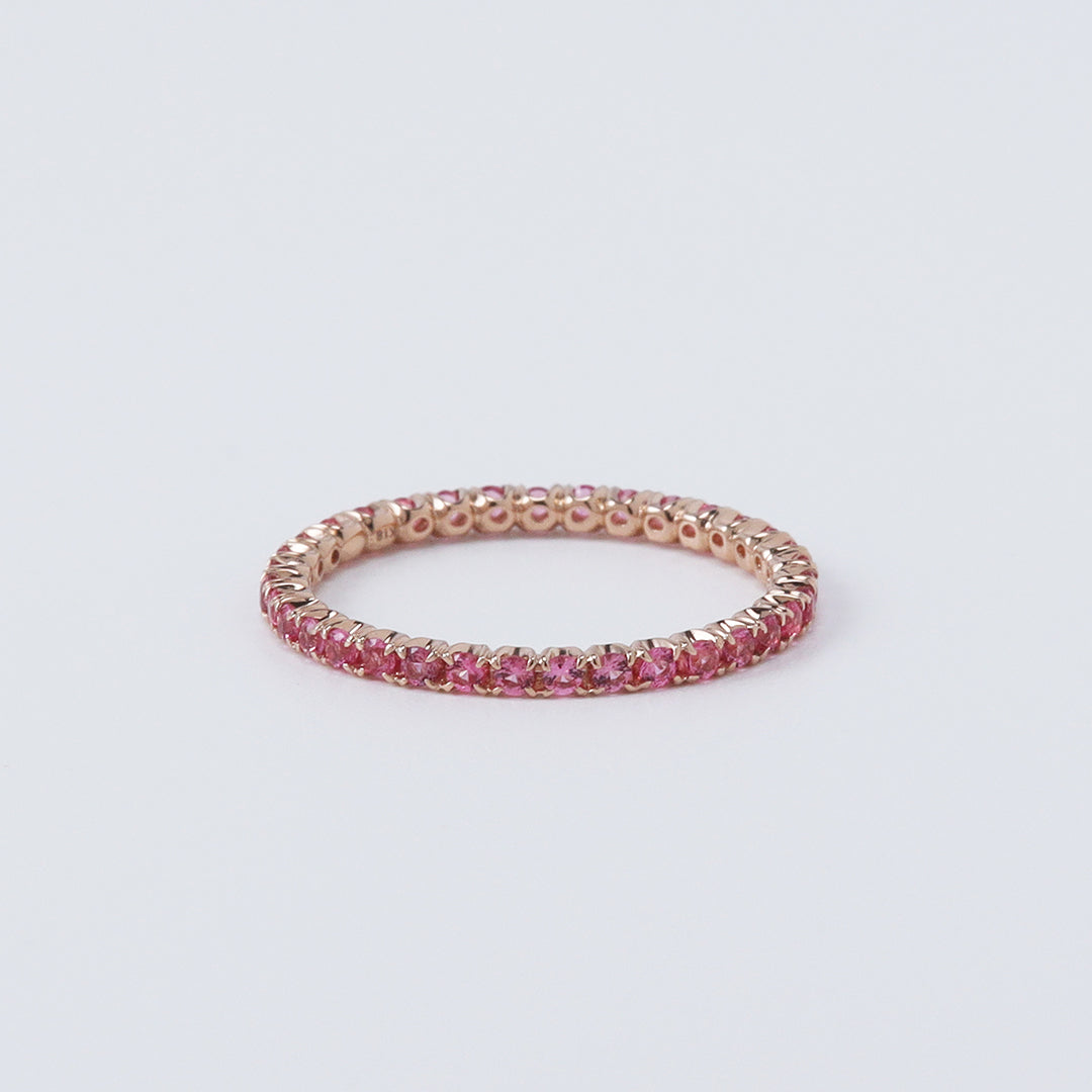 ＜NEW＞【受注生産品】K18PGピンクスピネルフルエタニティリング